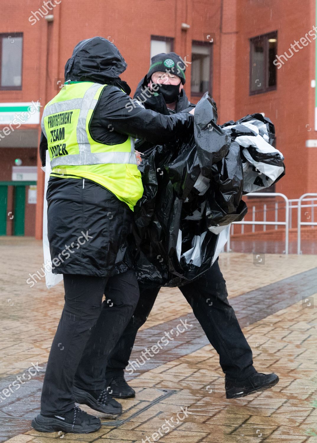 Celtic Security Staff Carry Antiboard Banners Editorial Stock Photo ...
