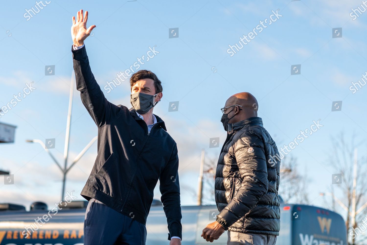 Jon Ossoff Rev Raphael Warnock Encourage Editorial Stock Photo - Stock ...