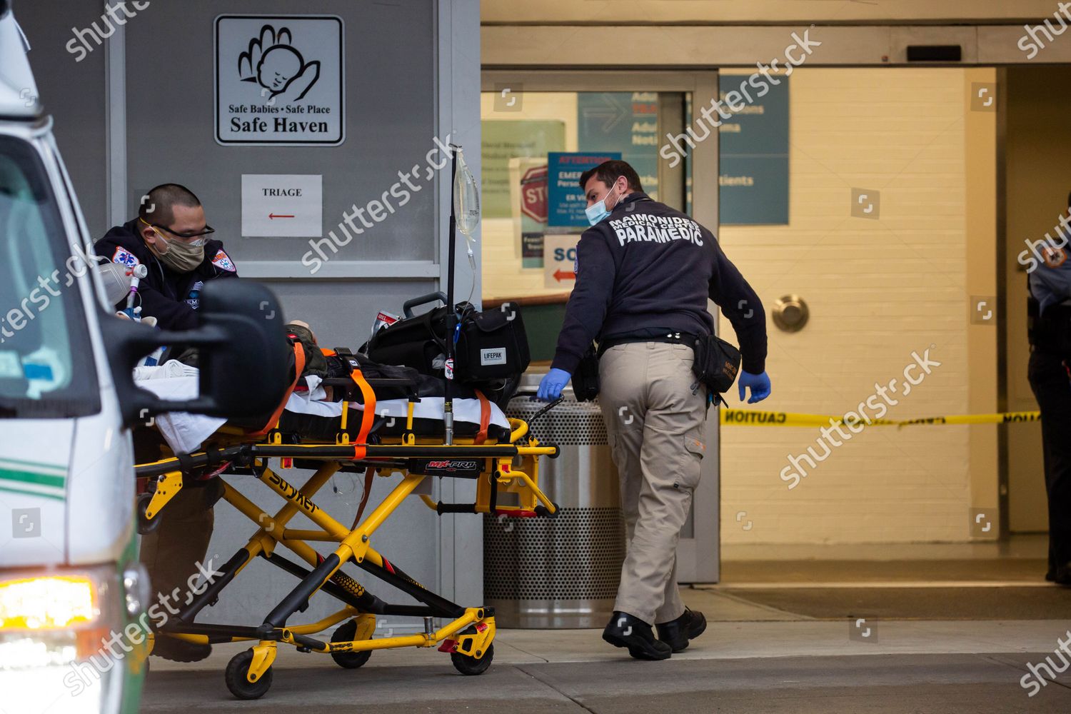 Healthcare Workers Roll Patient Into Emergency Editorial Stock Photo ...