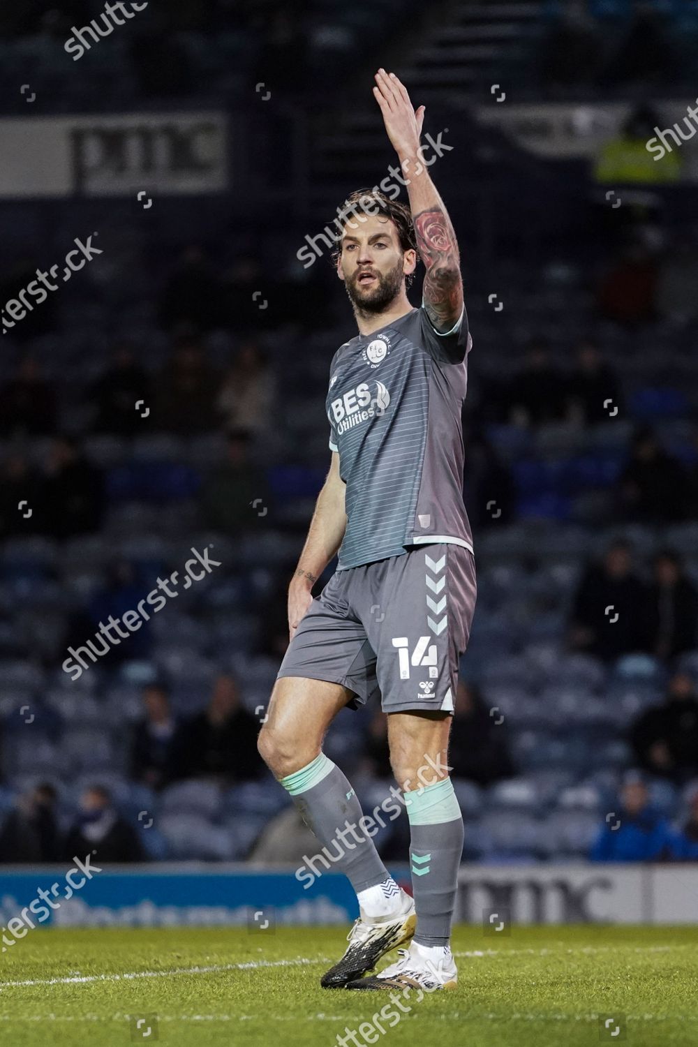 Charlie Mulgrew Fleetwood Town Gestures During Editorial Stock Photo ...