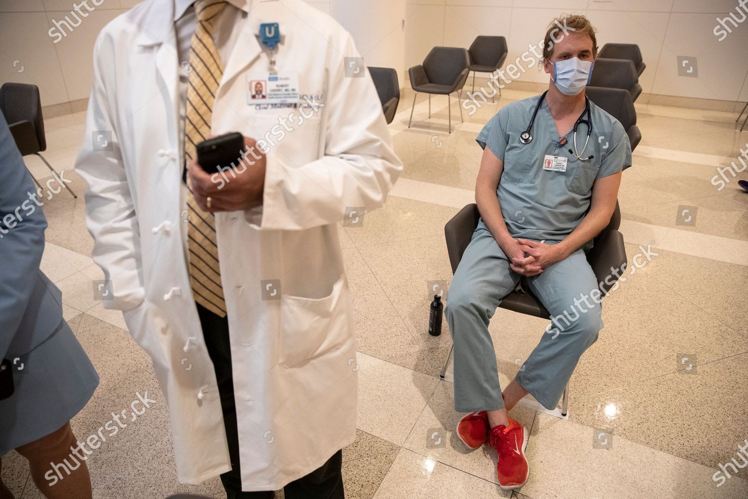 Ucla Physician Russell Johnson Right Sits Editorial Stock Photo - Stock ...