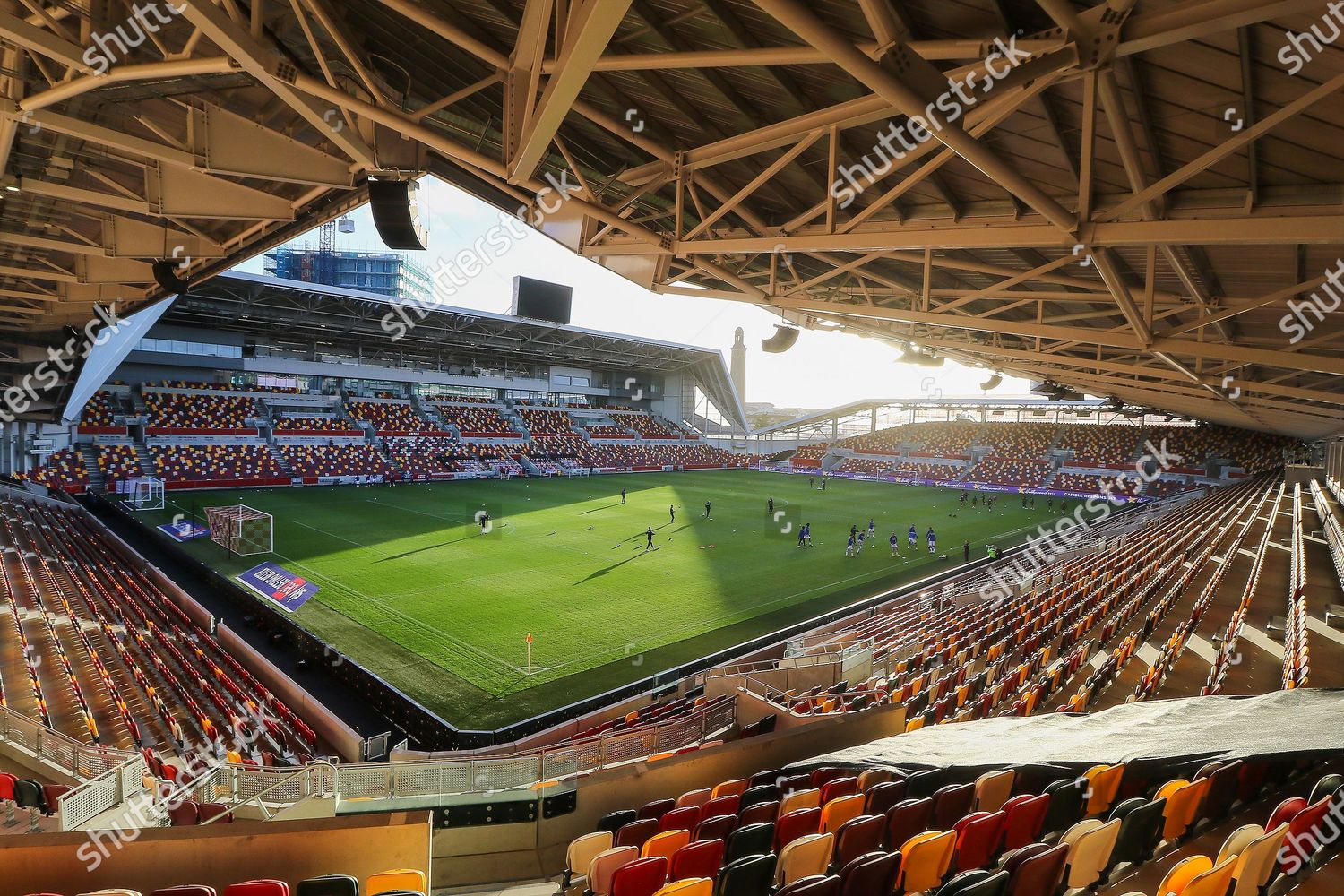 General Stadium View Inside Brentford Community Editorial Stock Photo ...