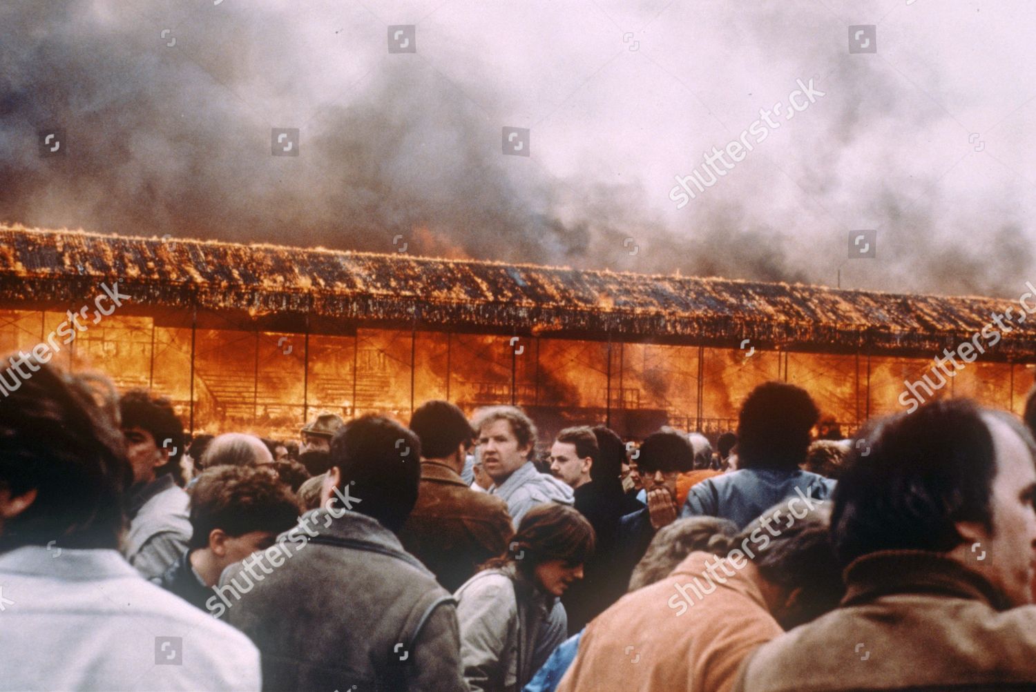 People Watching Fire Bradford Football Stadium Editorial Stock Photo ...