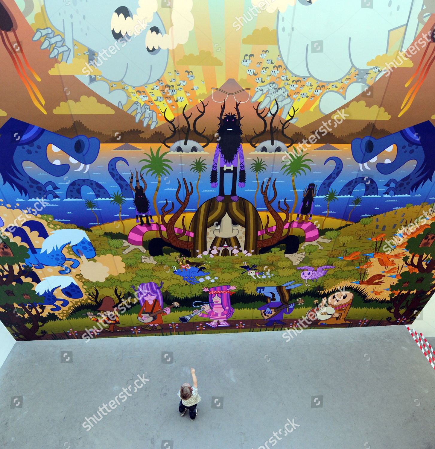 Installation Pete Fowlers Monsterism Island Mural Editorial Stock Photo ...