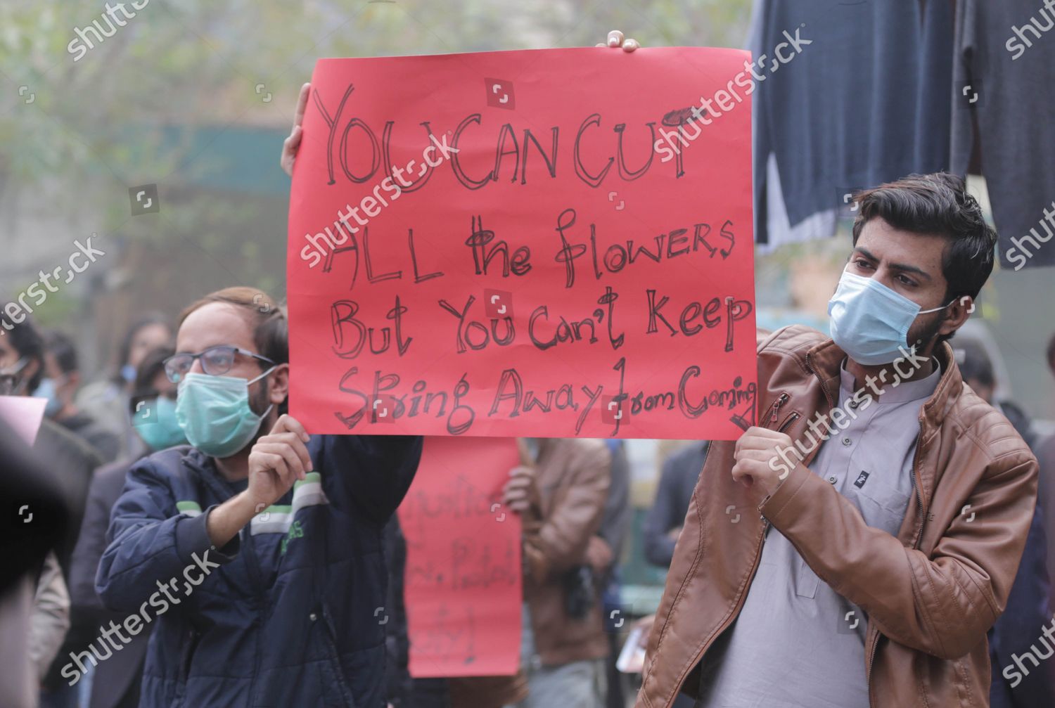 Supporters Baloch Political Activist Hold Placards Editorial Stock ...