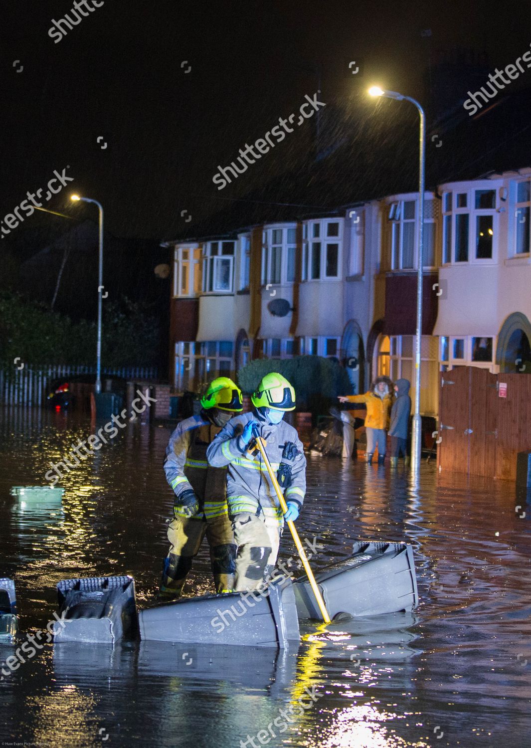 Fire Brigade Moved Through Flood Water Editorial Stock Photo - Stock ...