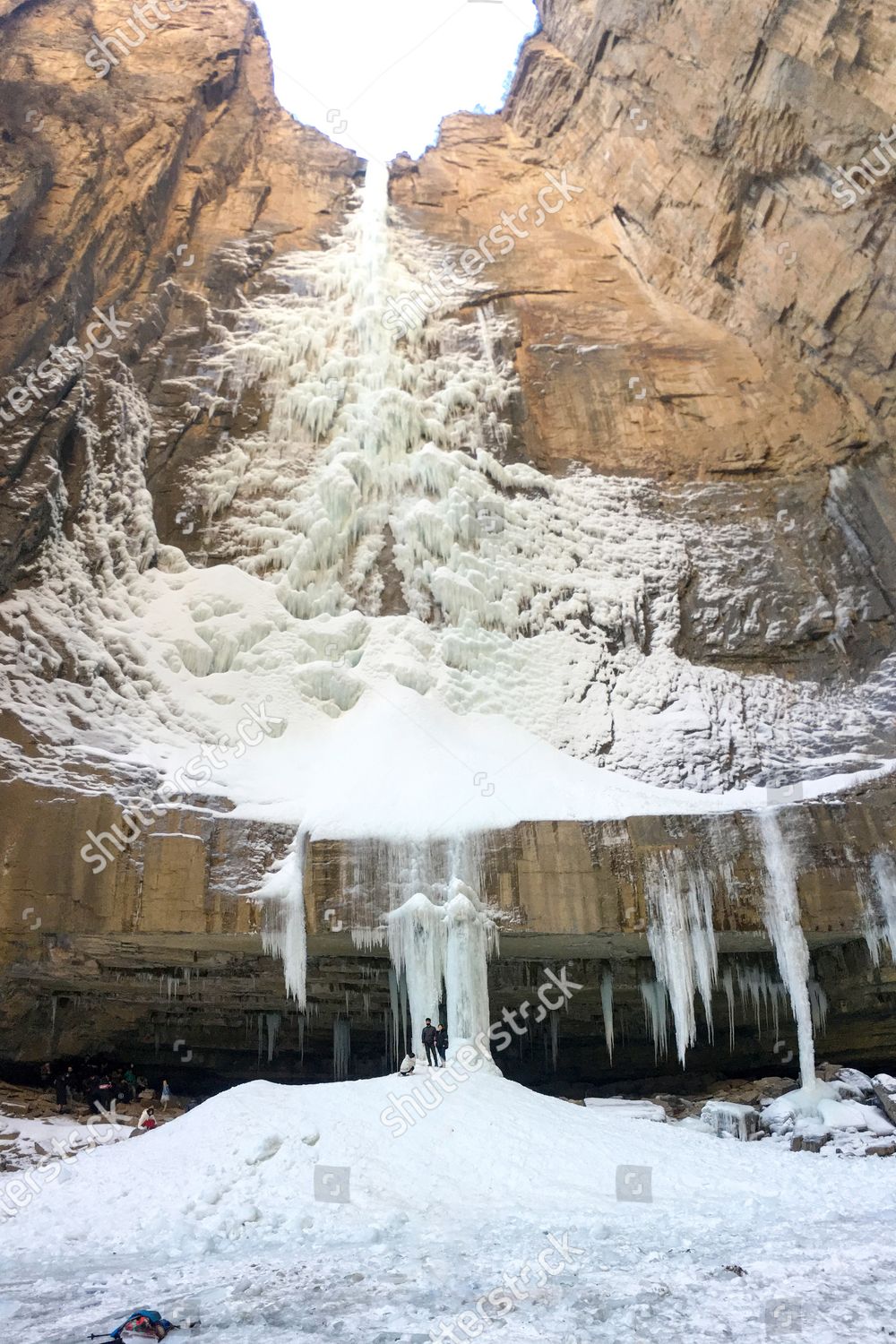 140 Meters High Icefall Looks Like Editorial Stock Photo - Stock Image ...