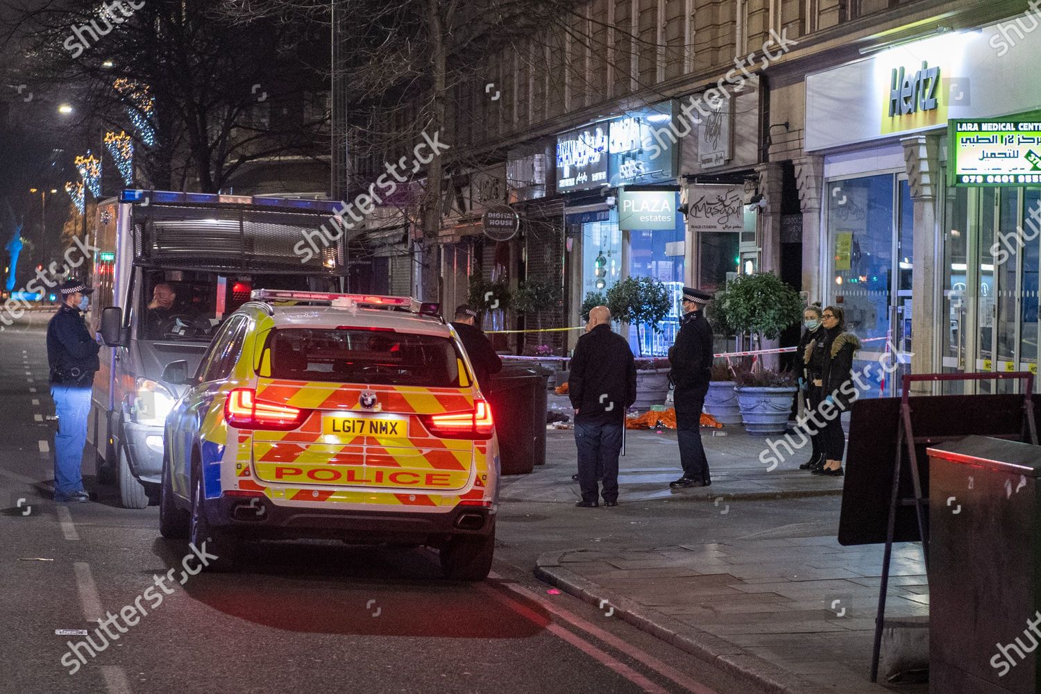 Police Vehicles Parked Next Crime Scene Editorial Stock Photo - Stock ...