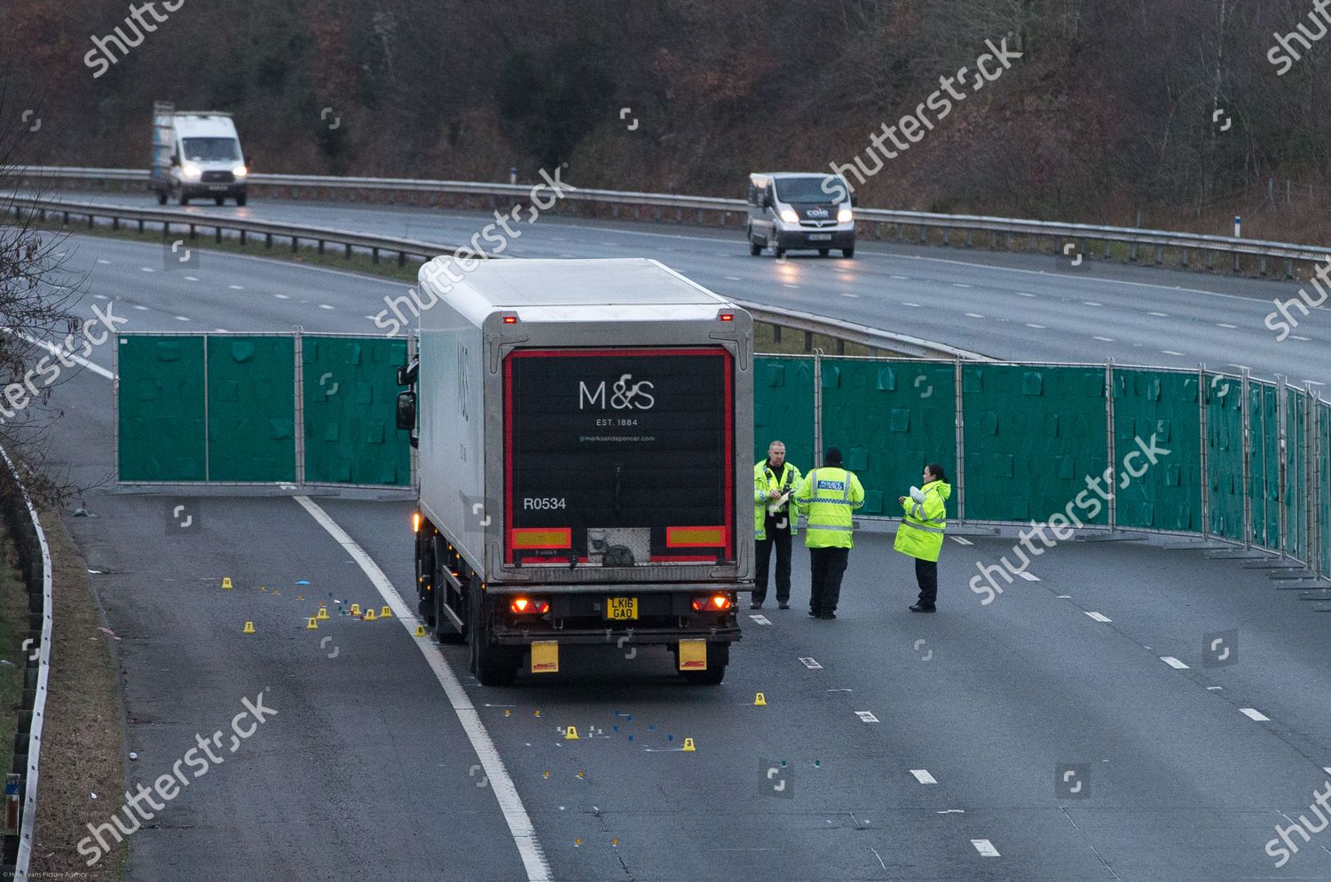 Police Accident Investigation Officers Scene Incident Editorial Stock ...