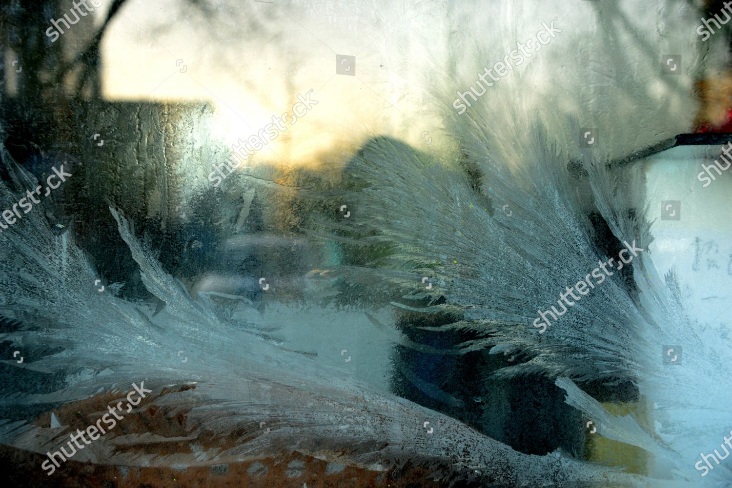Beautiful Window Prints Seen On Glass Editorial Stock Photo - Stock ...