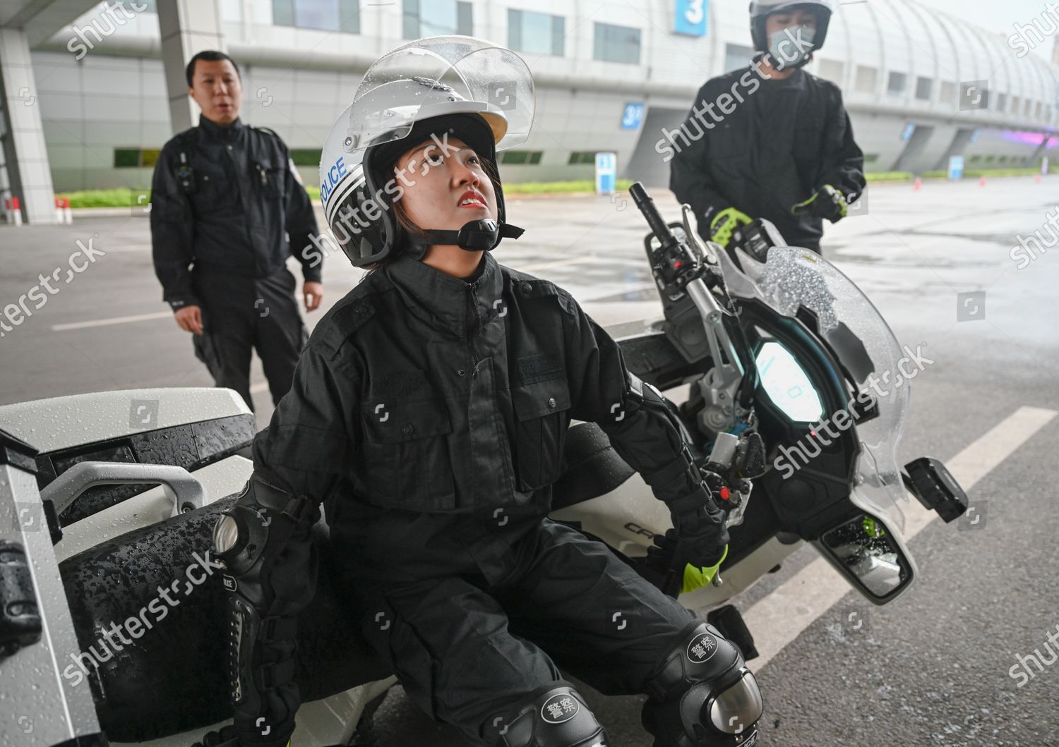 Xiang Ting Member Traffic Policewomen Motorcycle Editorial Stock Photo - Stock Image | Shutterstock