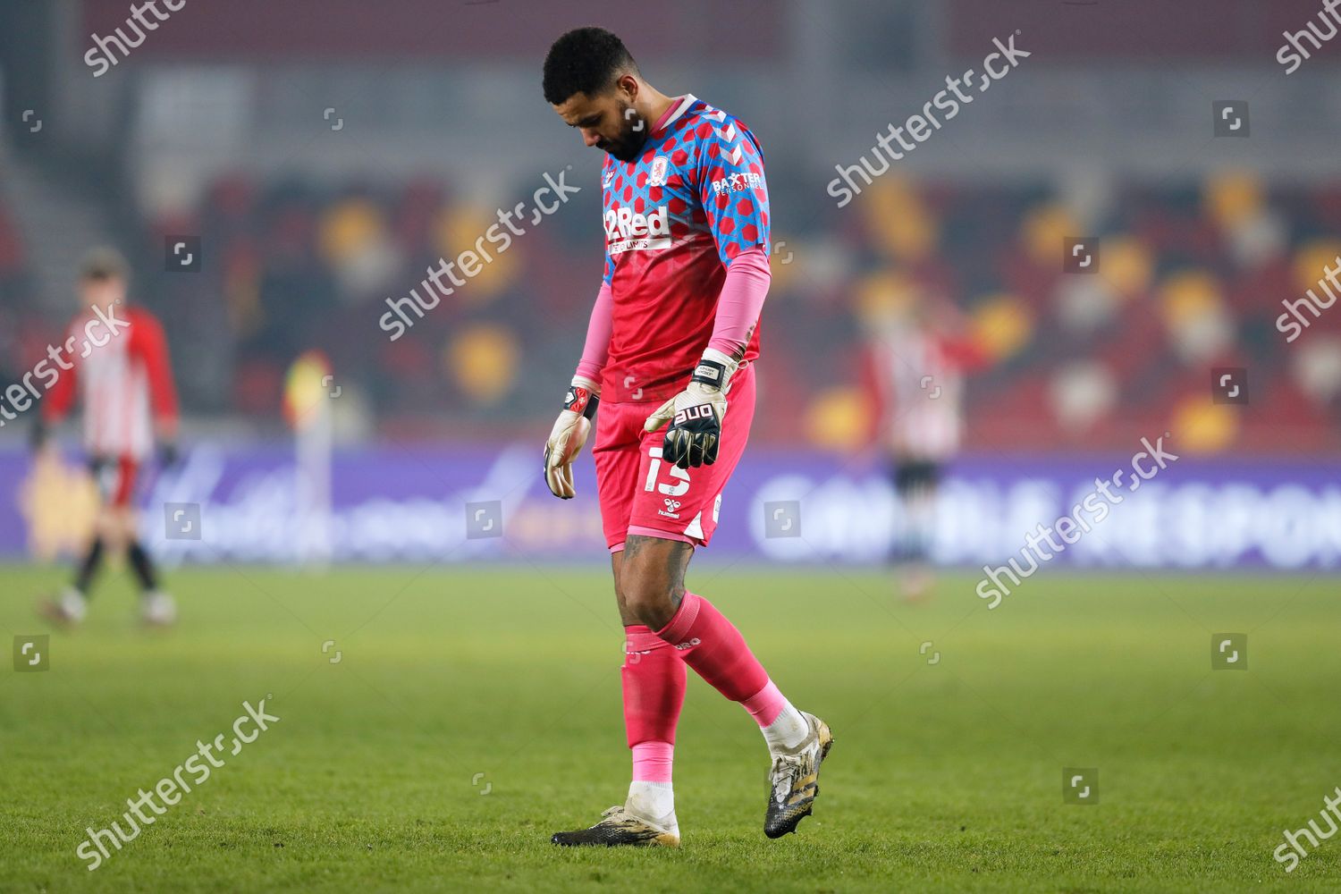 Goalkeeper Jordan Archer Middlesbrough Looks Down Editorial Stock Photo ...
