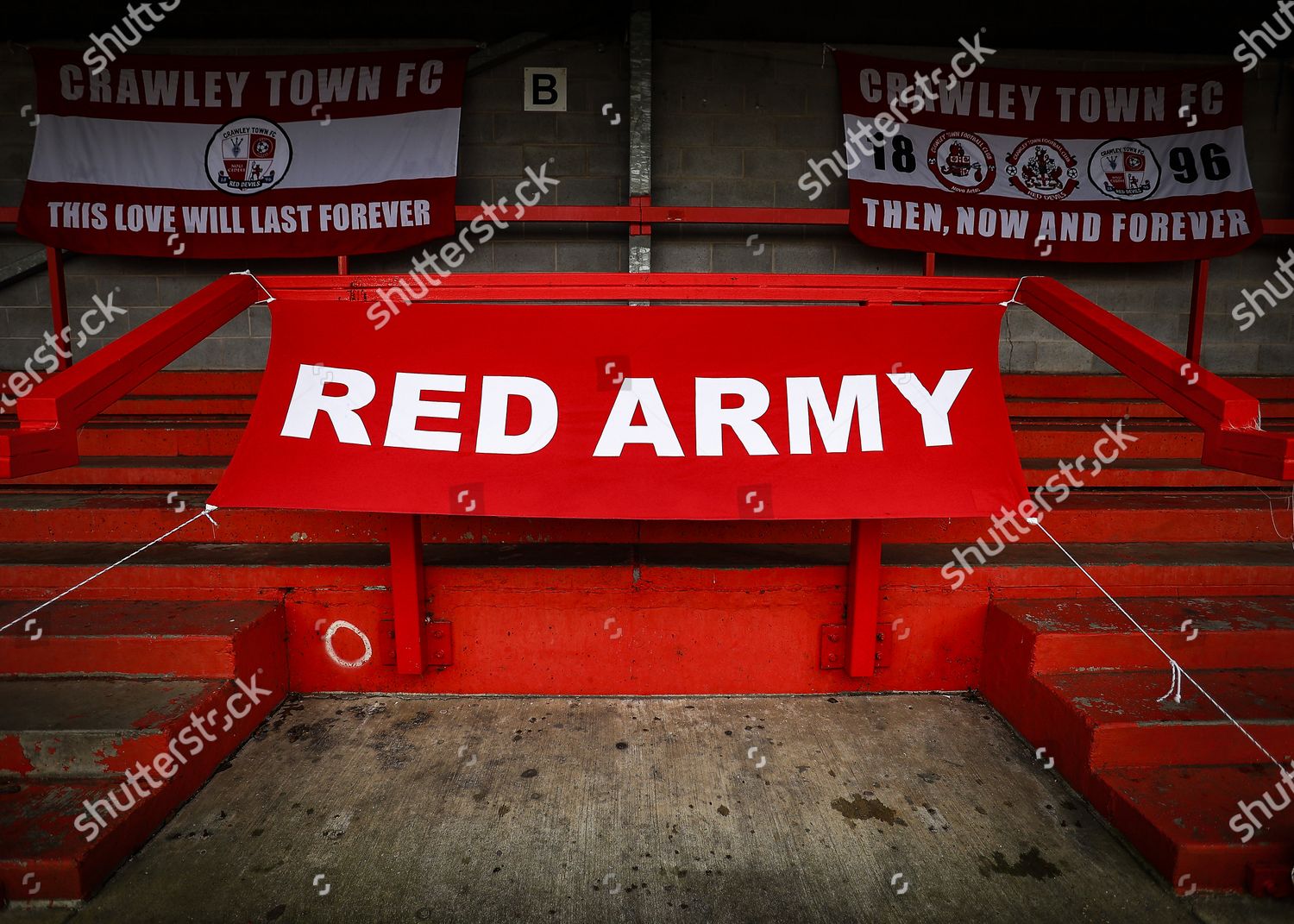 Crawley Red Army Banner Proudly Shown Editorial Stock Photo - Stock ...