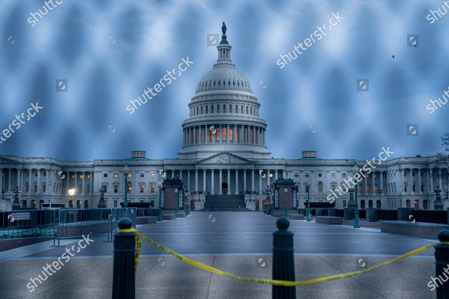 Security Underway Upcoming Inauguration President Joe Editorial Stock ...