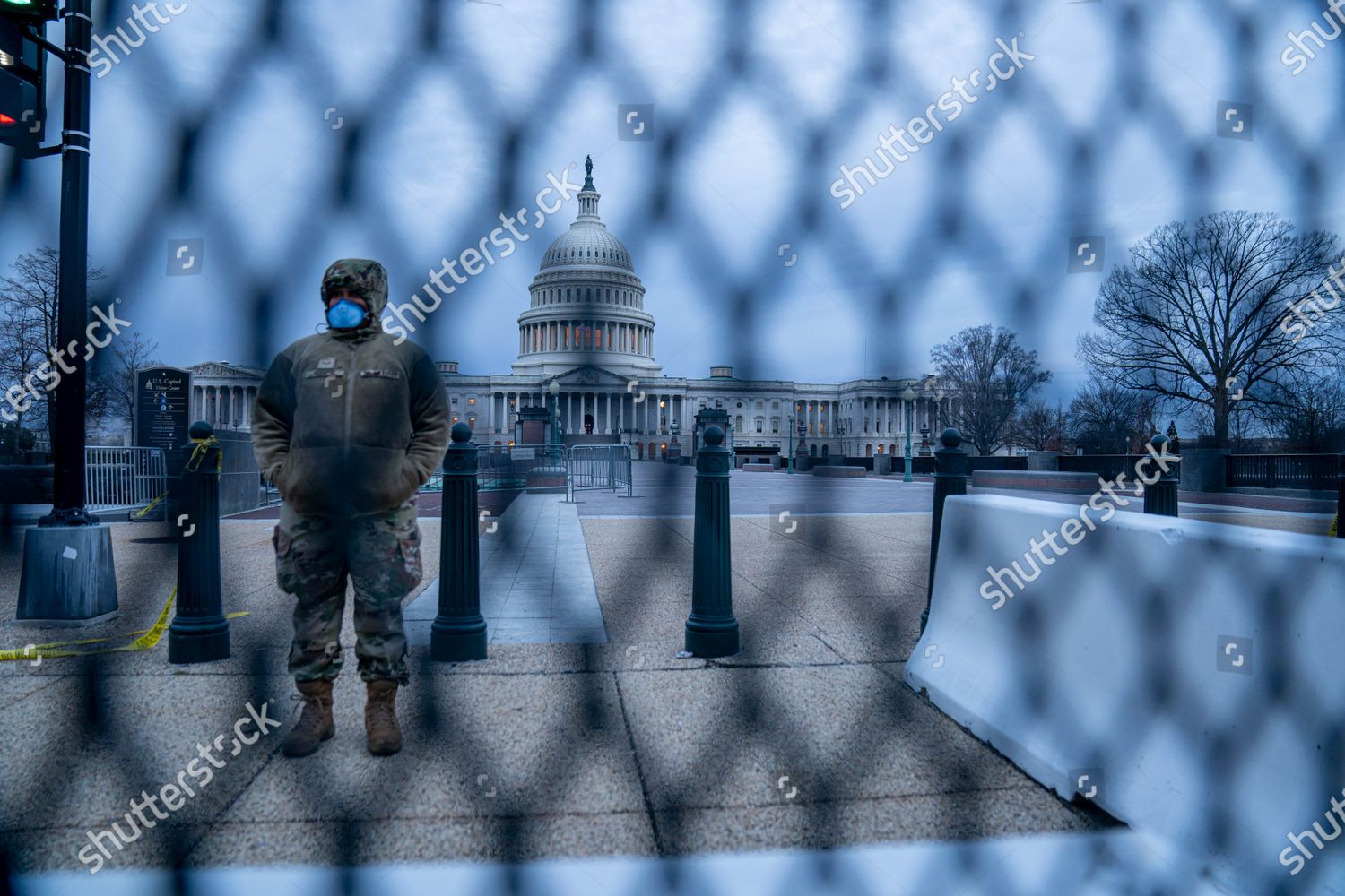 Security Underway Upcoming Inauguration President Joe Editorial Stock ...