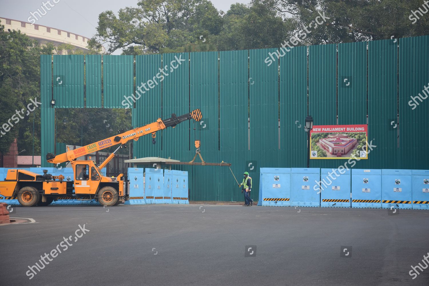 Tractor Labour Workers Seen Near Construction Editorial Stock Photo ...