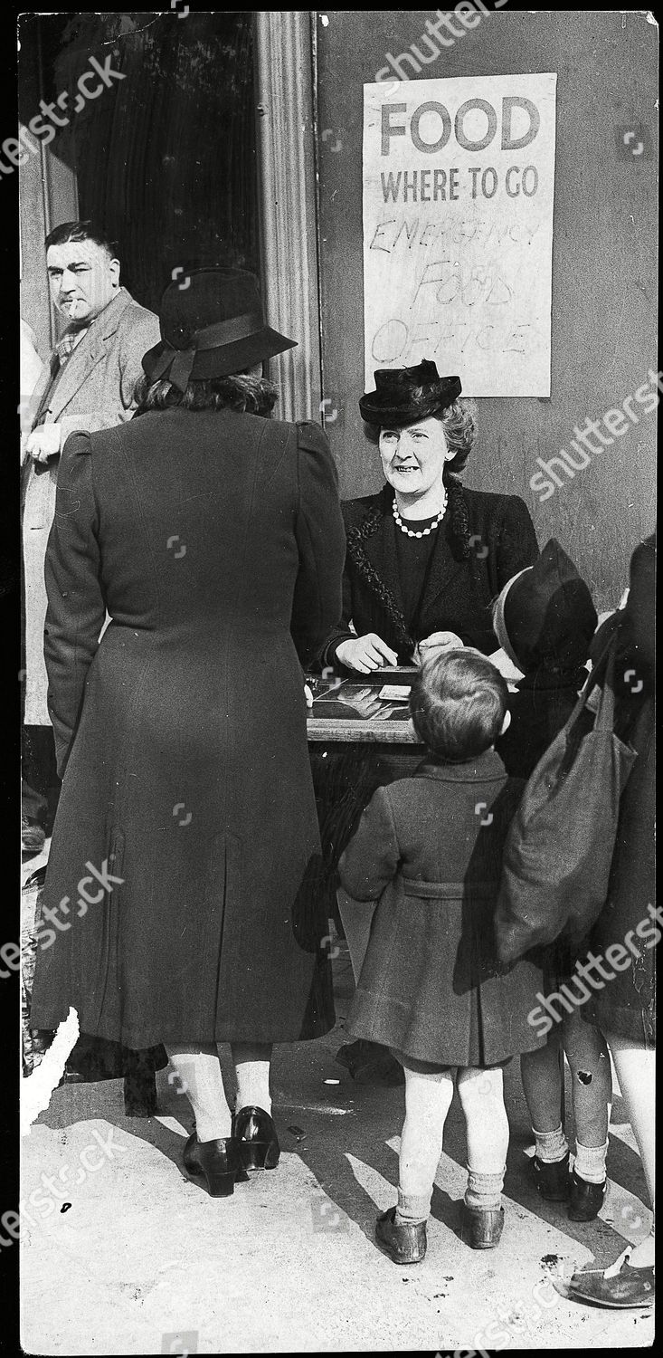 War Britain Rationing 1945 Emergency Afood Editorial Stock Photo ...