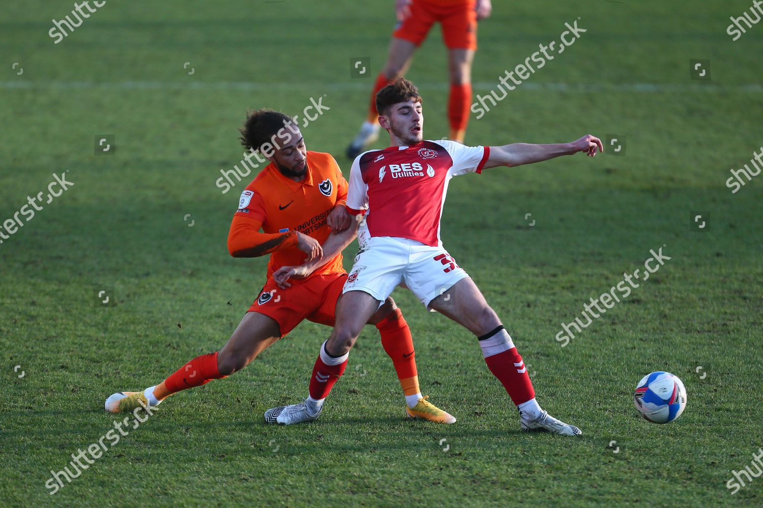 Marcus Harness Portsmouth Ryan Rydel Fleetwood Editorial Stock Photo ...
