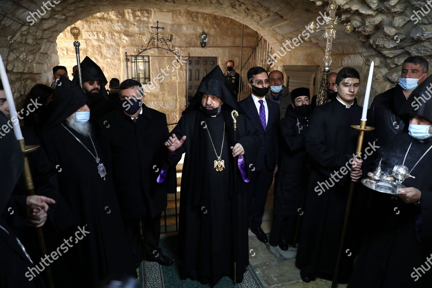 Armenian Patriarch Jerusalem Nourhan Manougian C Editorial Stock Photo ...