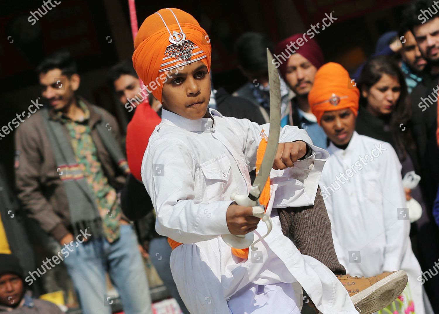 Sikh Child Performs Traditional Sikh Martial Editorial Stock Photo ...