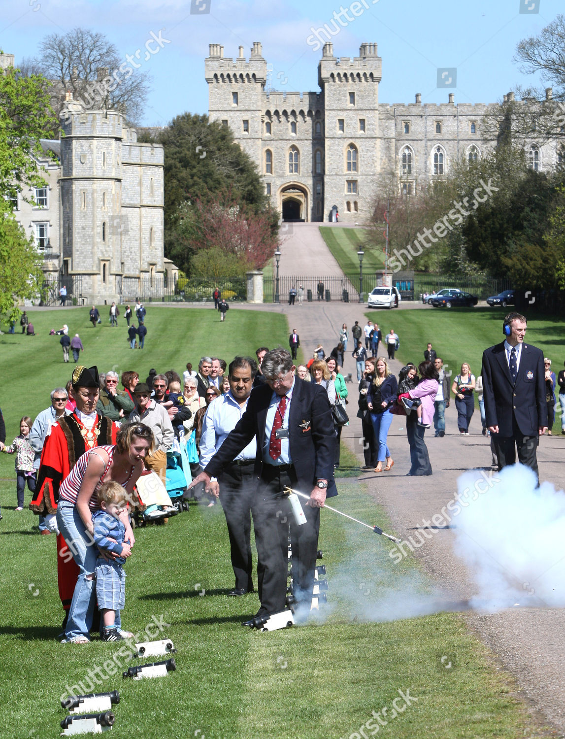 21 Gun Salute Windsor Castle Using Editorial Stock Photo - Stock Image ...