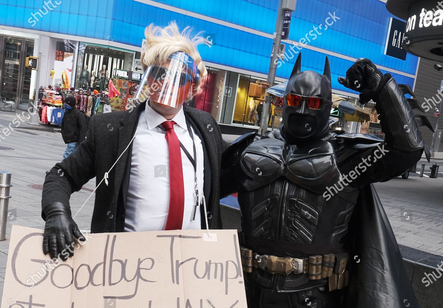 Trump Impersonator Batman Cosplayer Stand Times Editorial Stock Photo ...