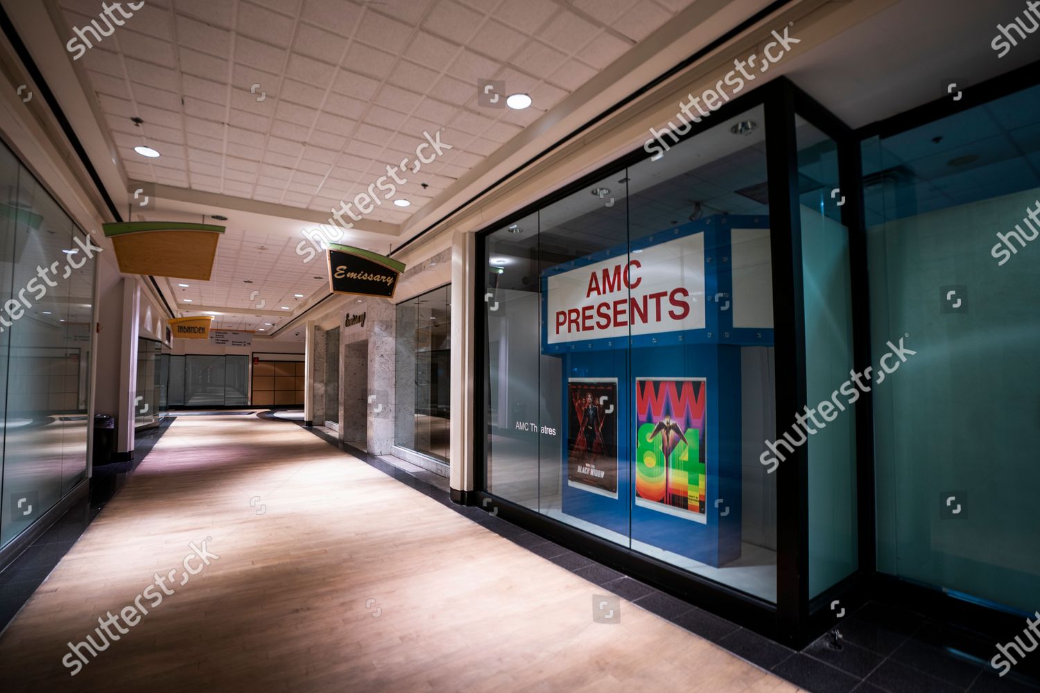 Signs Closed Amc Movie Theatre Empty Editorial Stock Photo - Stock ...