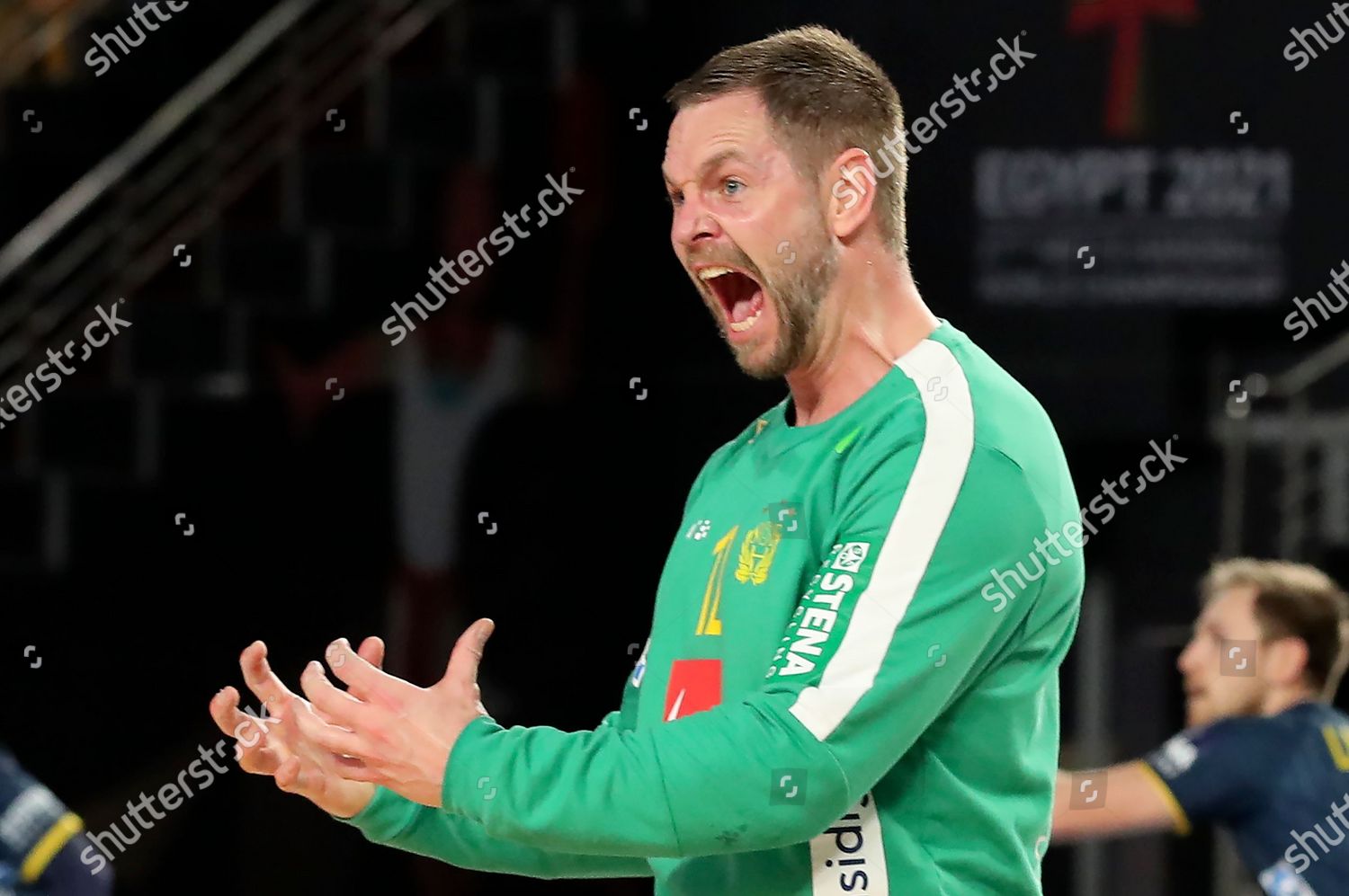 Swedens Goalkeeper Andreas Palicka Reacts During Editorial Stock Photo ...