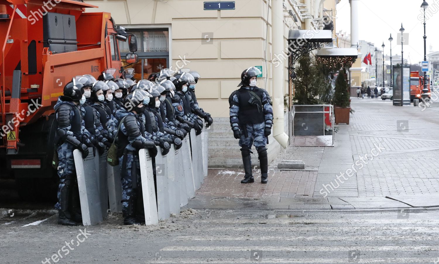 Russian Special Police Units Officers Block Editorial Stock Photo ...
