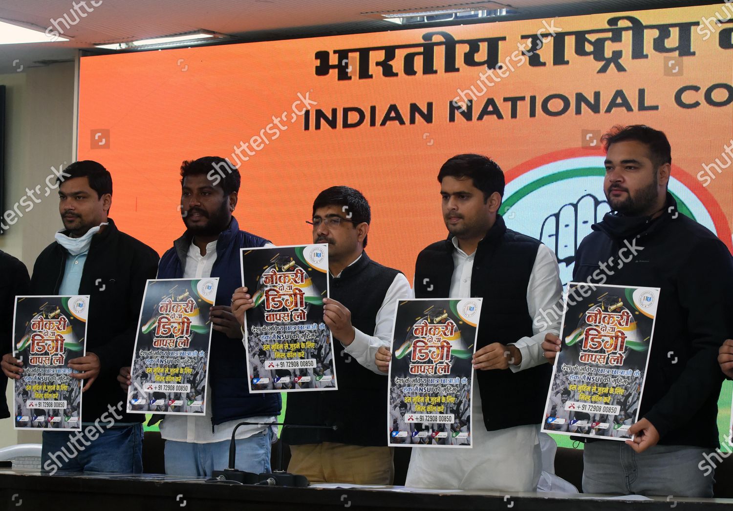 Leaders National Students Union India Nsui Editorial Stock Photo ...