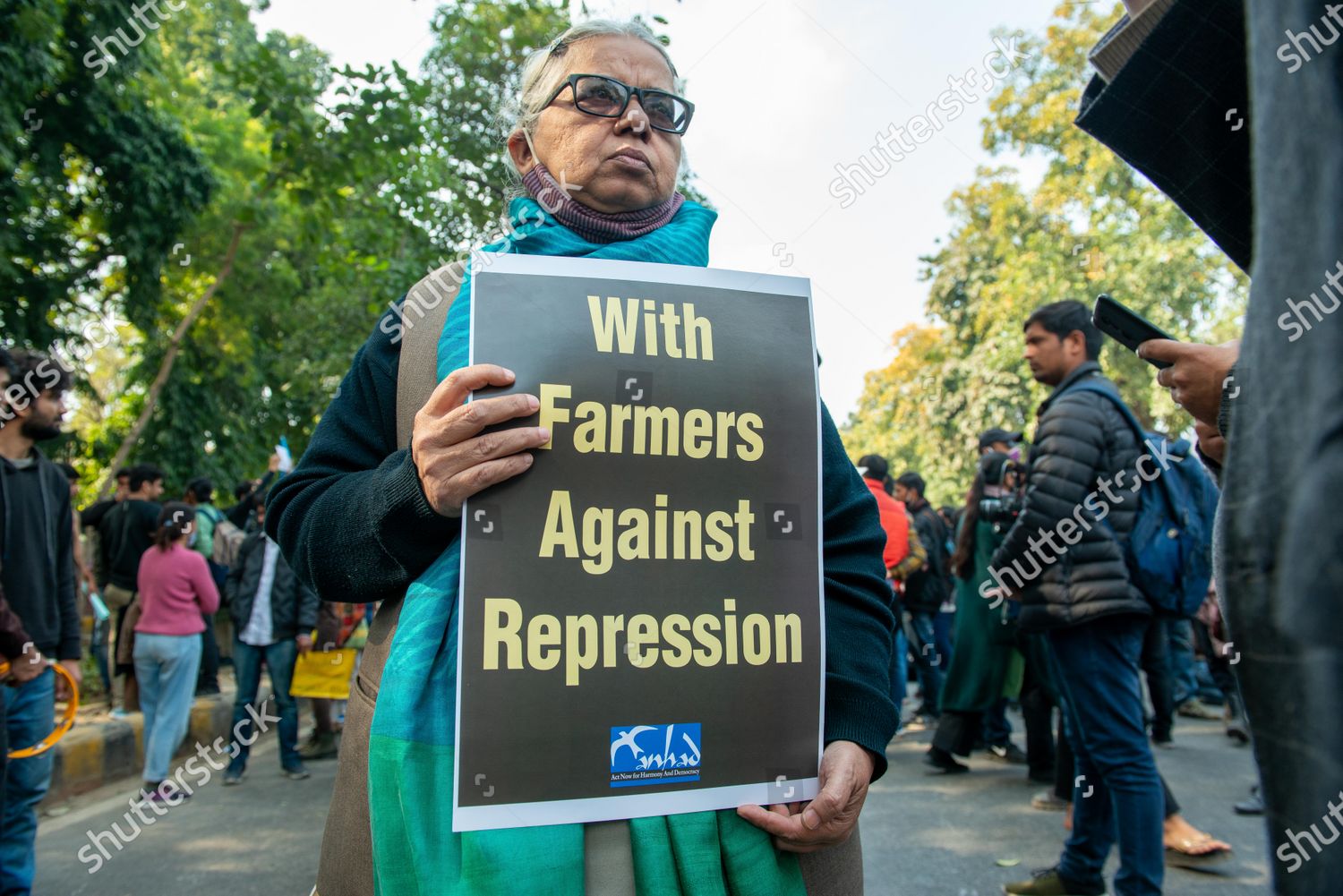 Shabnam Hashmi Indian Social Activist Holding Editorial Stock Photo ...