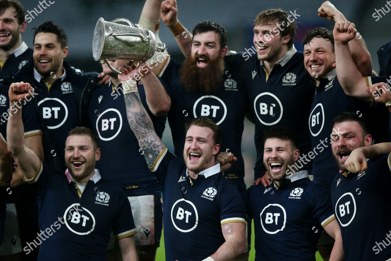 Stuart Hogg Captain Scotland Raises Calcutta Editorial Stock Photo ...