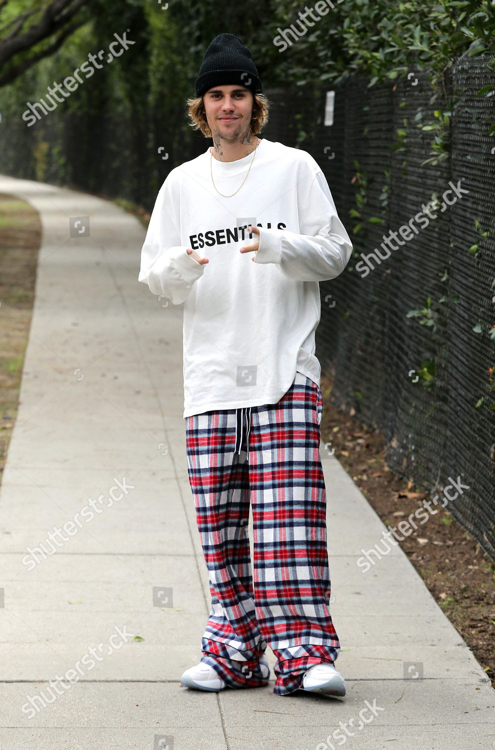 Justin Bieber Wears Pajama Pants While Editorial Stock Photo - Stock ...
