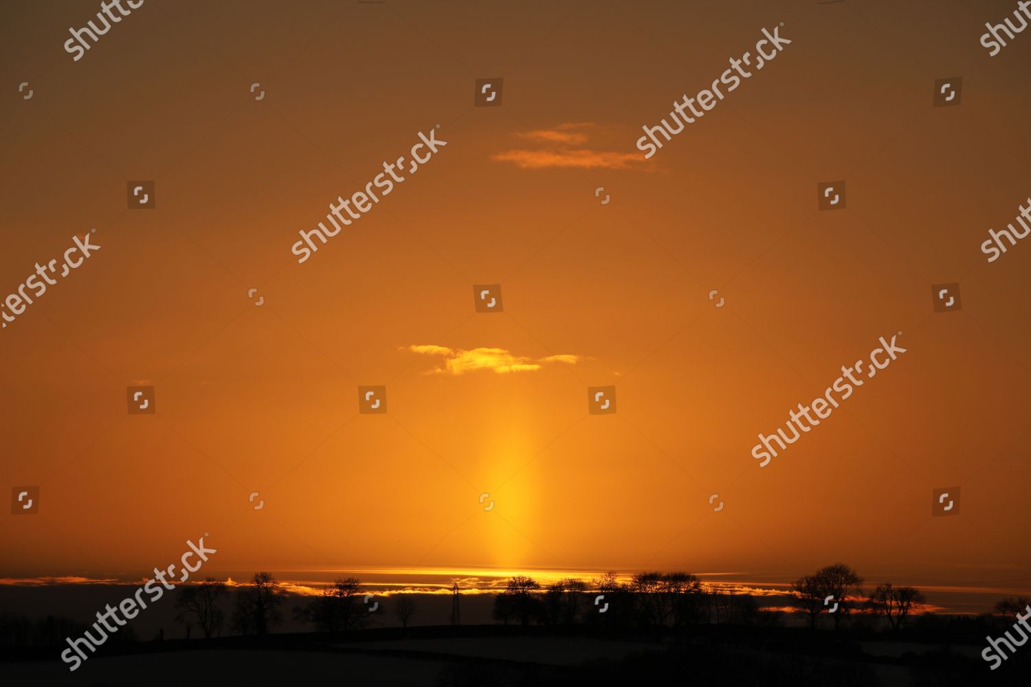 Setting Sun Has Disappeared Behind Clouds Editorial Stock Photo - Stock ...