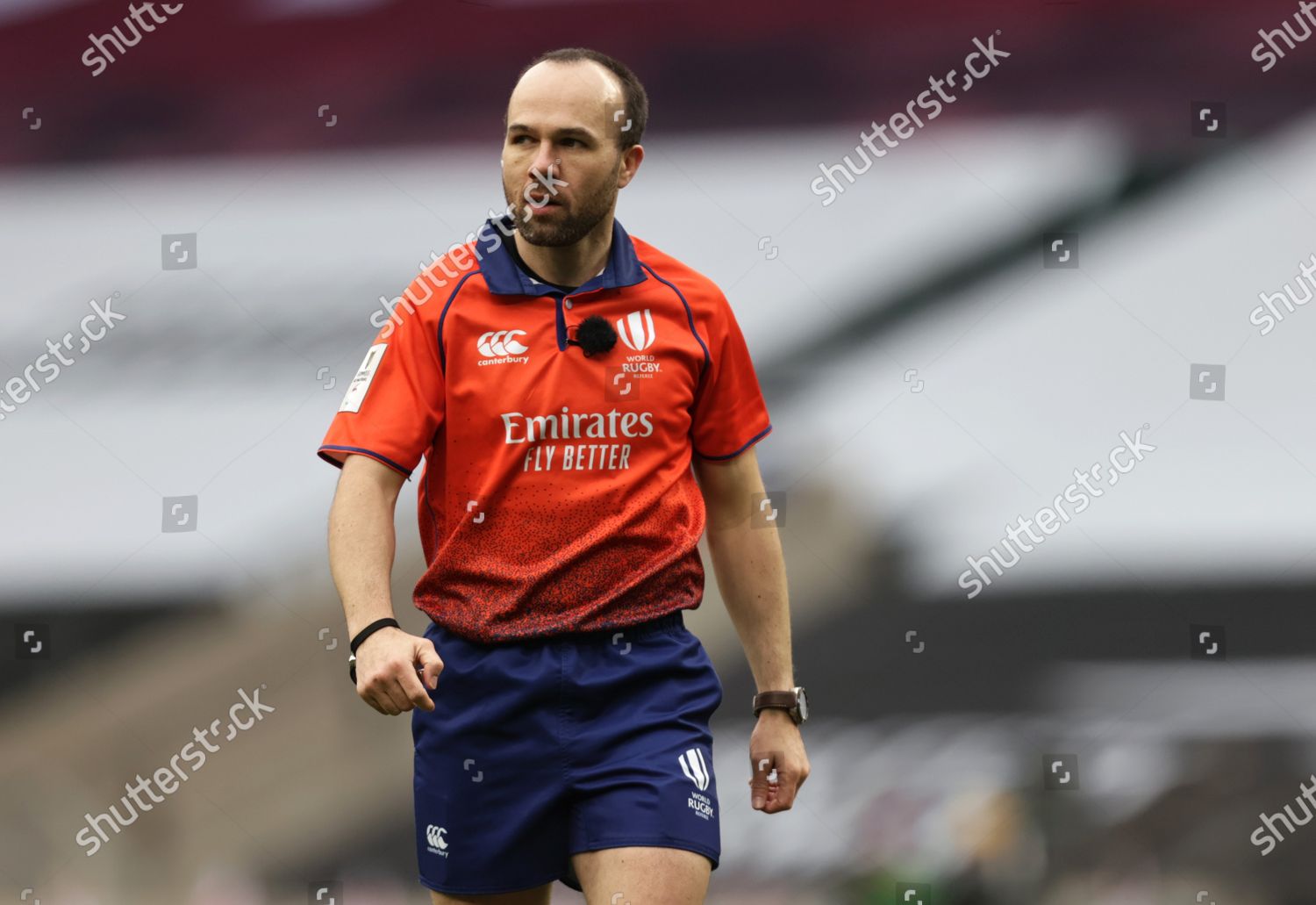 England Vs Italy Referee Mike Adamson Editorial Stock Photo - Stock ...