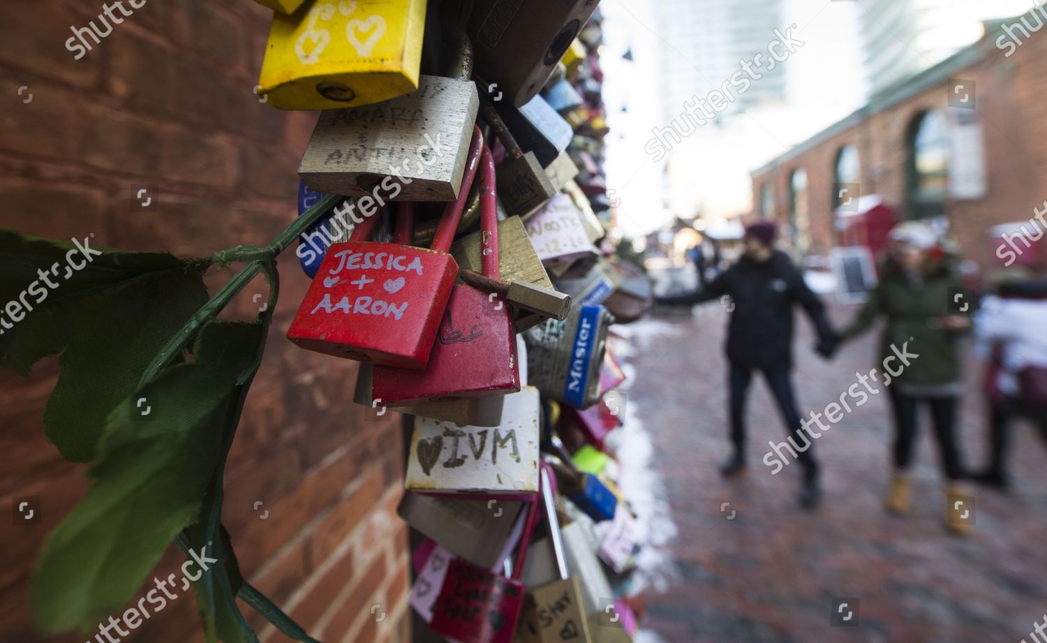 People Look Love Locks On Installation Editorial Stock Photo - Stock ...
