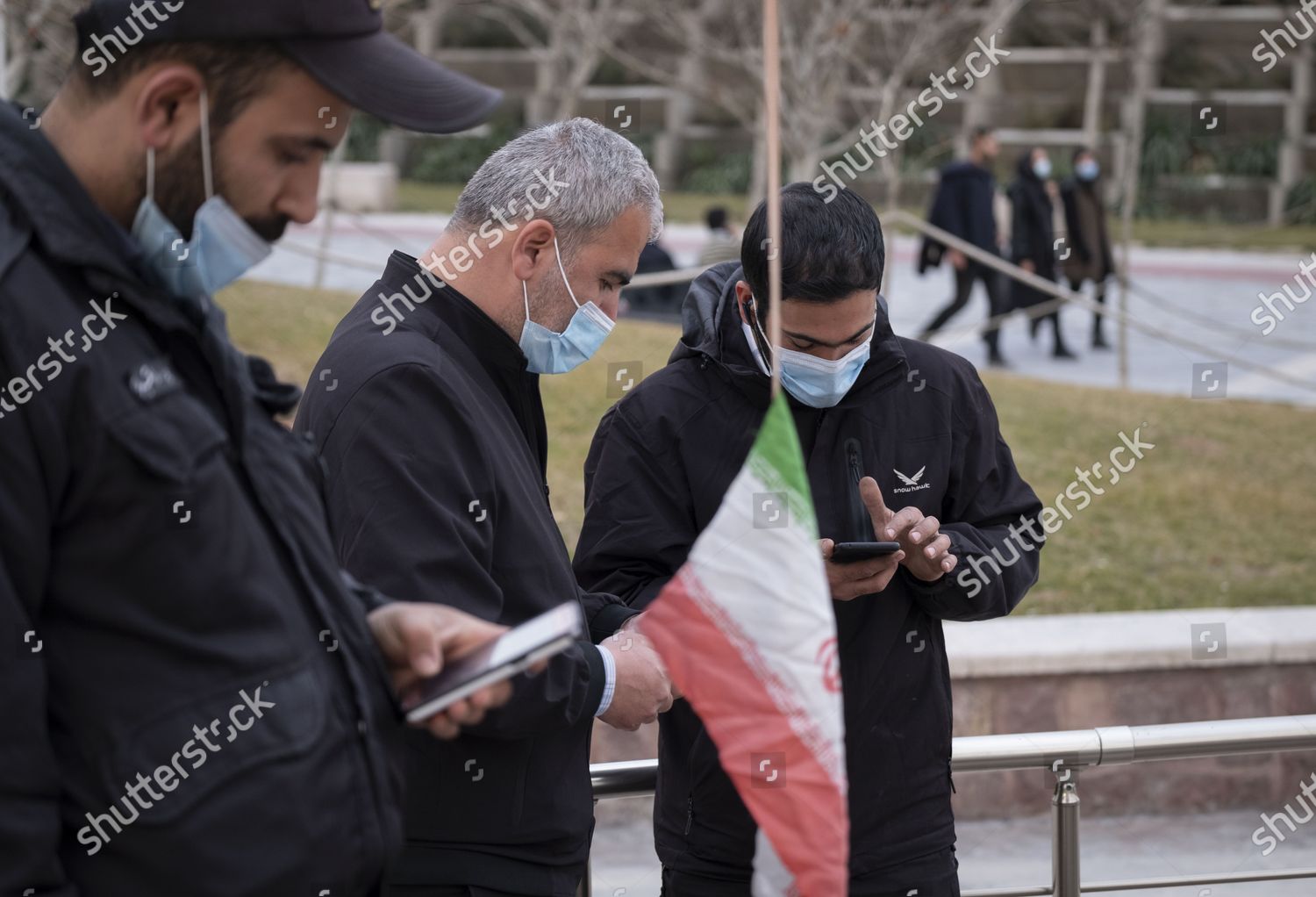 Two Men Park Guard Use Their Editorial Stock Photo - Stock Image ...