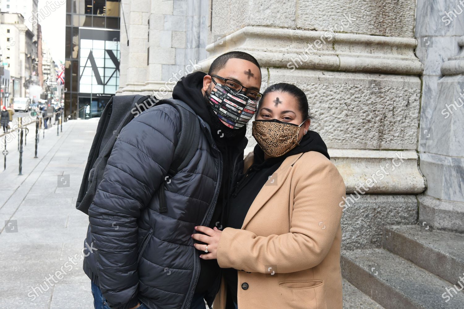 Wearing Face Masks Repentance Ashes Worshippers Editorial Stock Photo ...