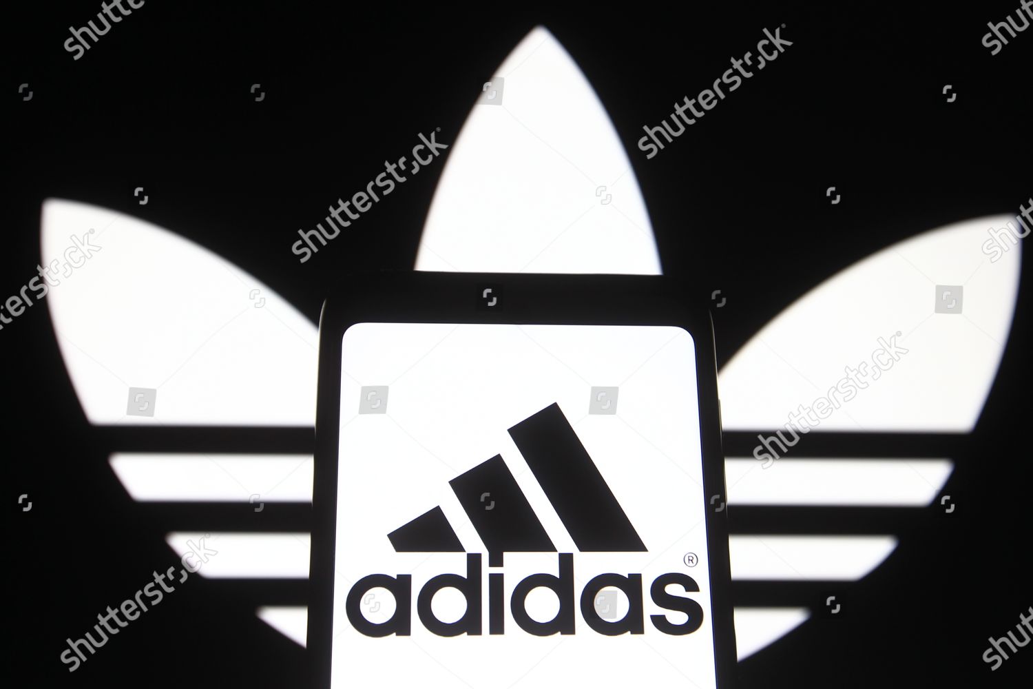 This Photo Illustration Adidas Logo Seen Editorial Stock Photo - Stock ...