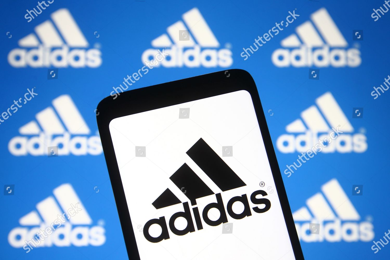 This Photo Illustration Adidas Logo Seen Editorial Stock Photo - Stock ...