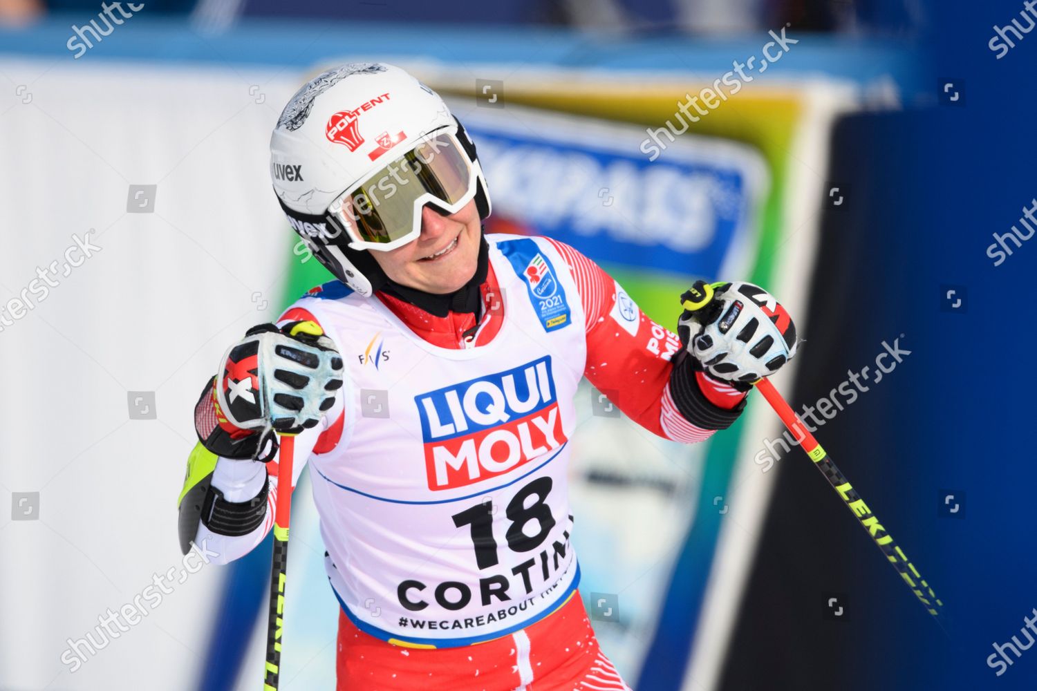 Maryna Gasienica Daniel Poland Reacts Finish Editorial Stock Photo - Stock Image | Shutterstock