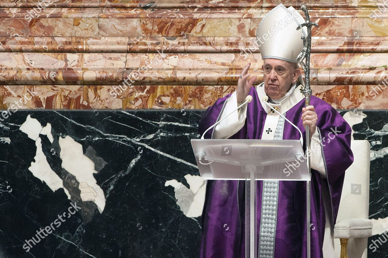 Pope Francis Celebrates Ash Wednesday Mass Editorial Stock Photo ...