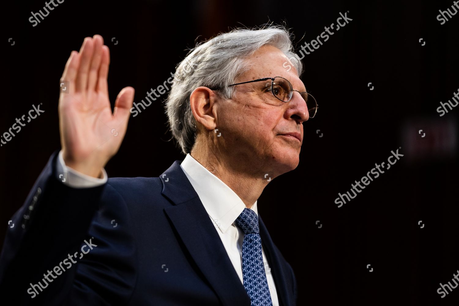 Judge Merrick Garland Swornin Before Testifying Editorial Stock Photo ...