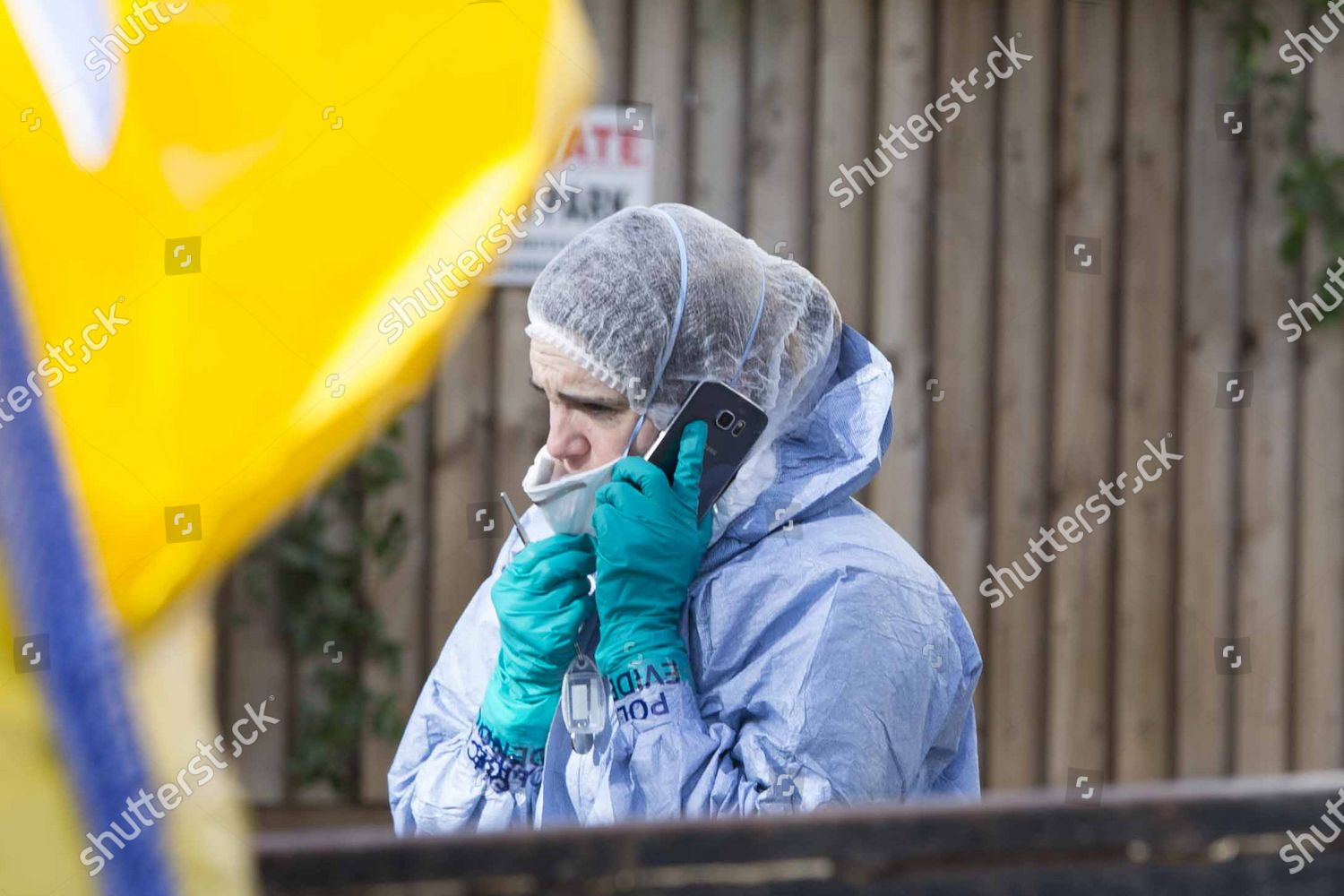 Forensic Officers Gather Evidence Crime Scene Editorial Stock Photo ...