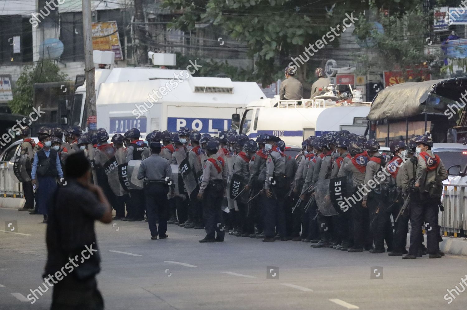Riot Police Water Cannon Vehicles Deployed Editorial Stock Photo ...