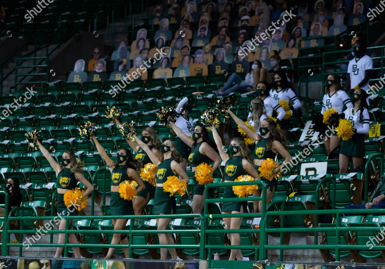 Baylor Lady Bears Cheerleaders Perform During Editorial Stock Photo ...