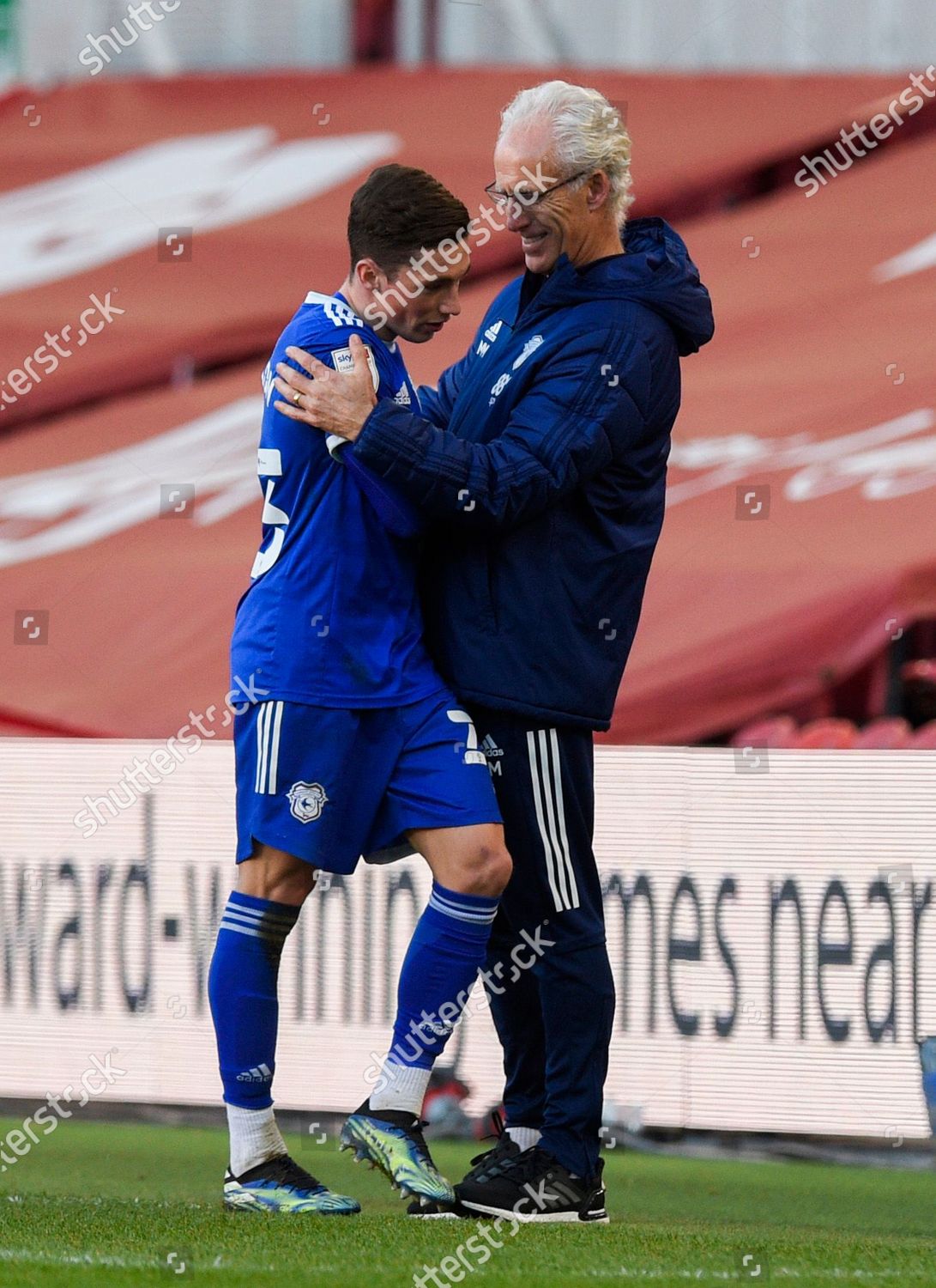 Cardiff City Manager Mick Mccarthy Consoles Editorial Stock Photo ...