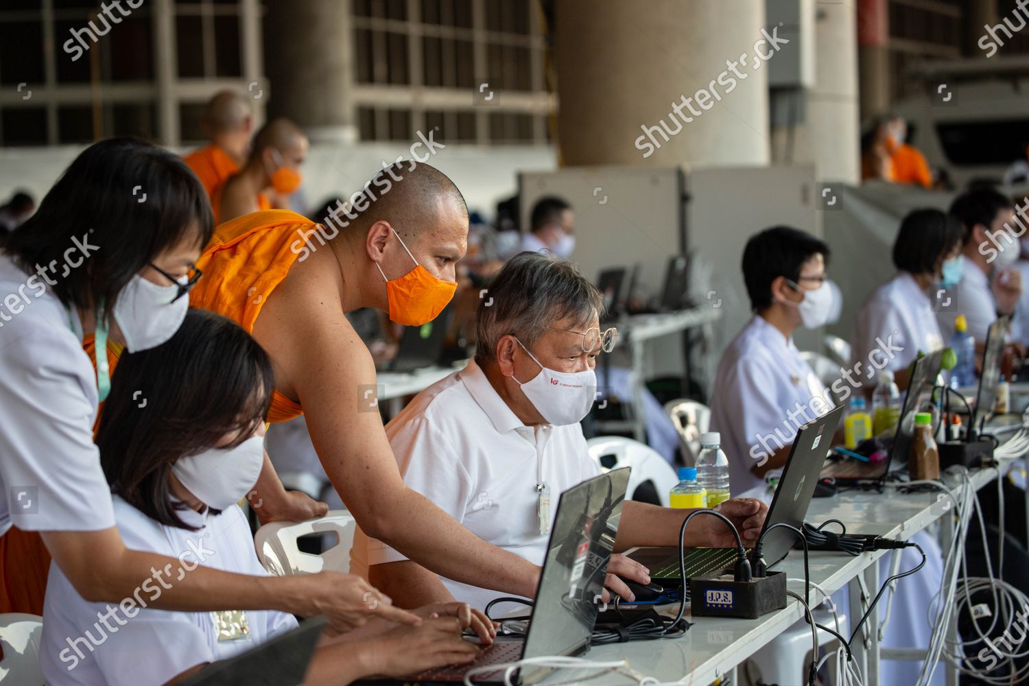 Monk Shows Devotee How Help People Editorial Stock Photo - Stock Image ...