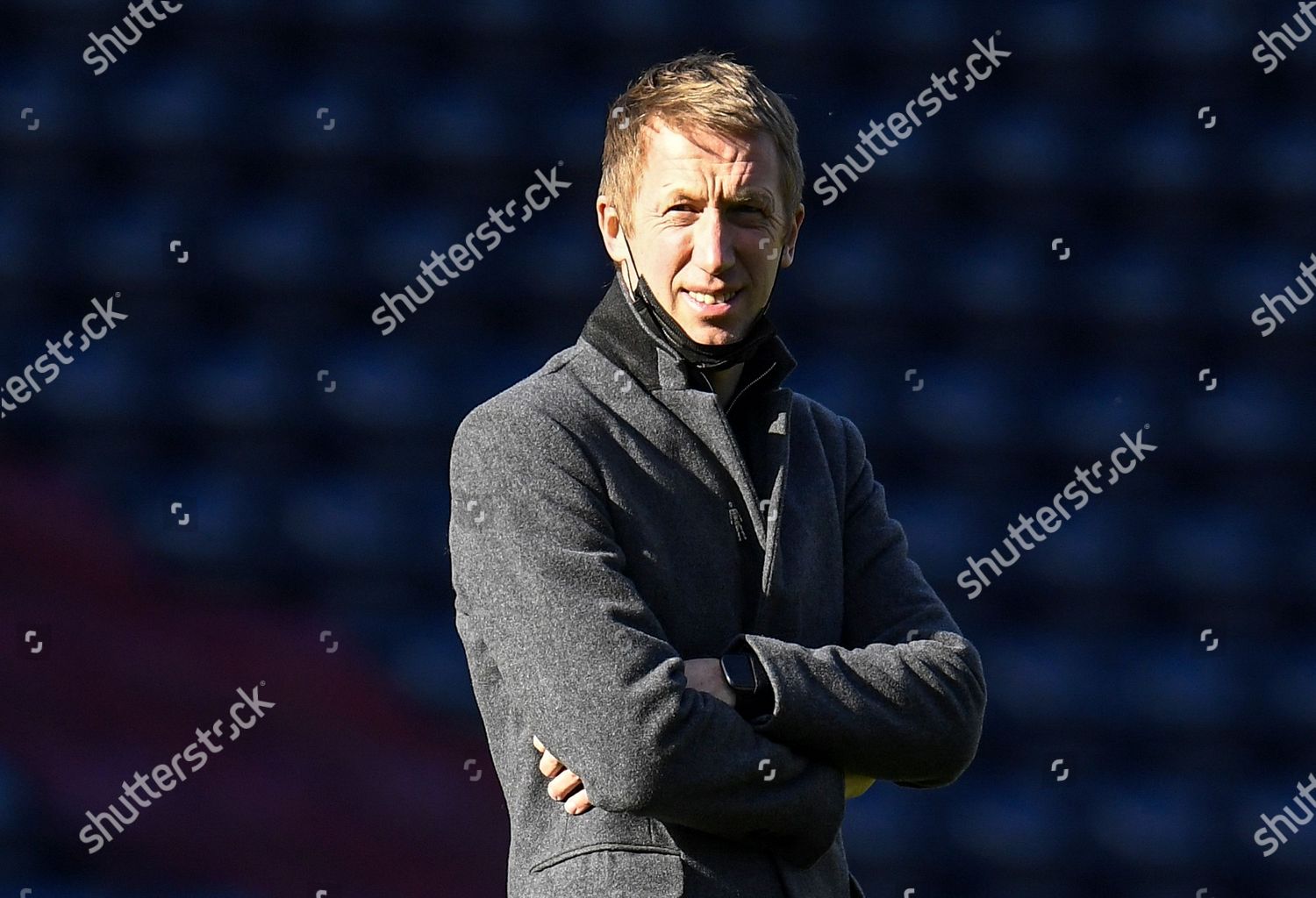 Brighton Manager Graham Potter Reacts Prior Editorial Stock Photo ...