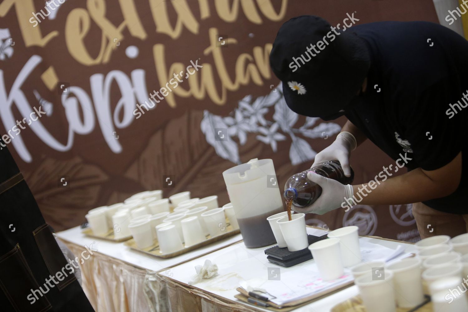 Barista Prepares Coffee During Cupping Competition Editorial Stock ...